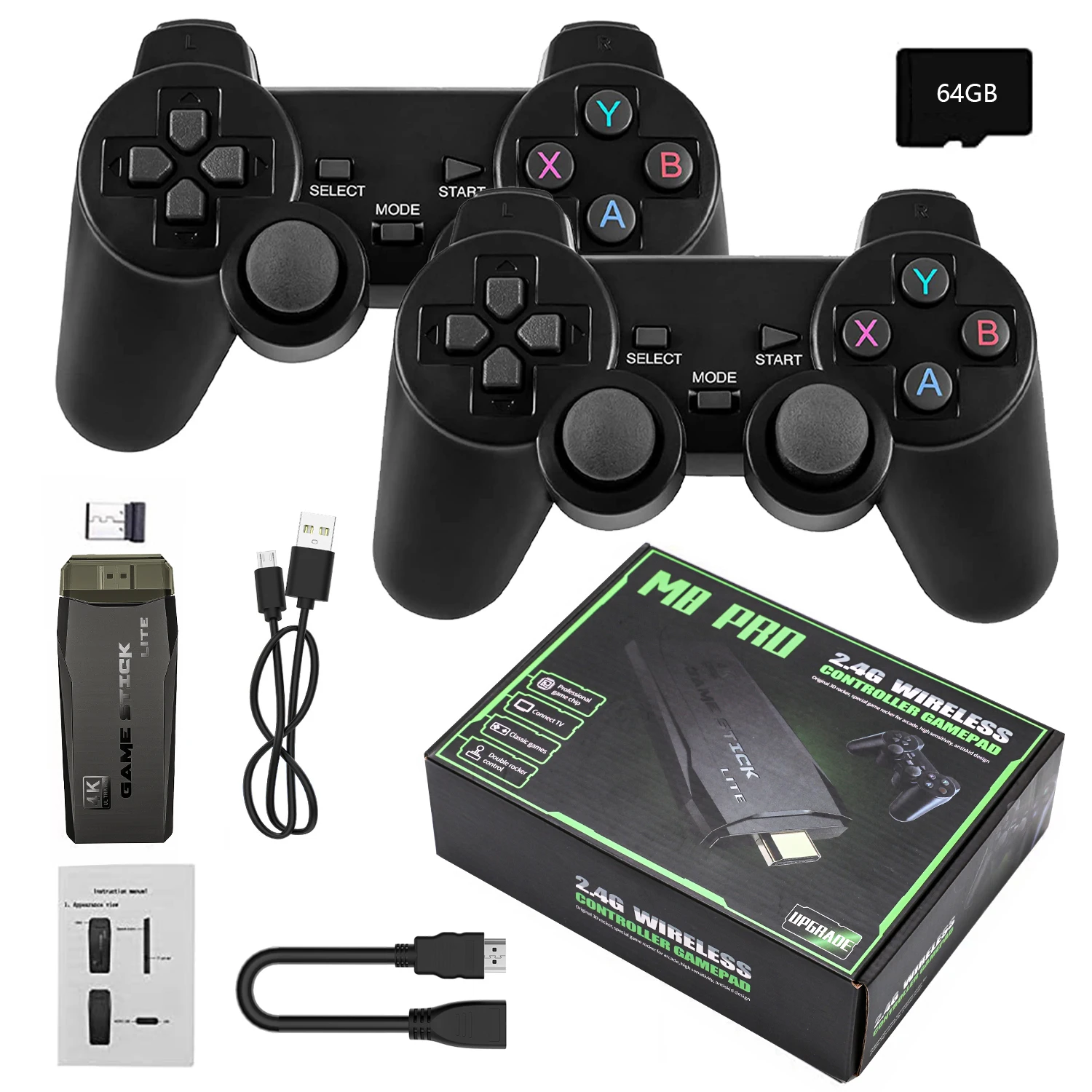 Retro-Console-Plug-and-Play-Game-Stick-TV-Game-Console-with-2-Game ...