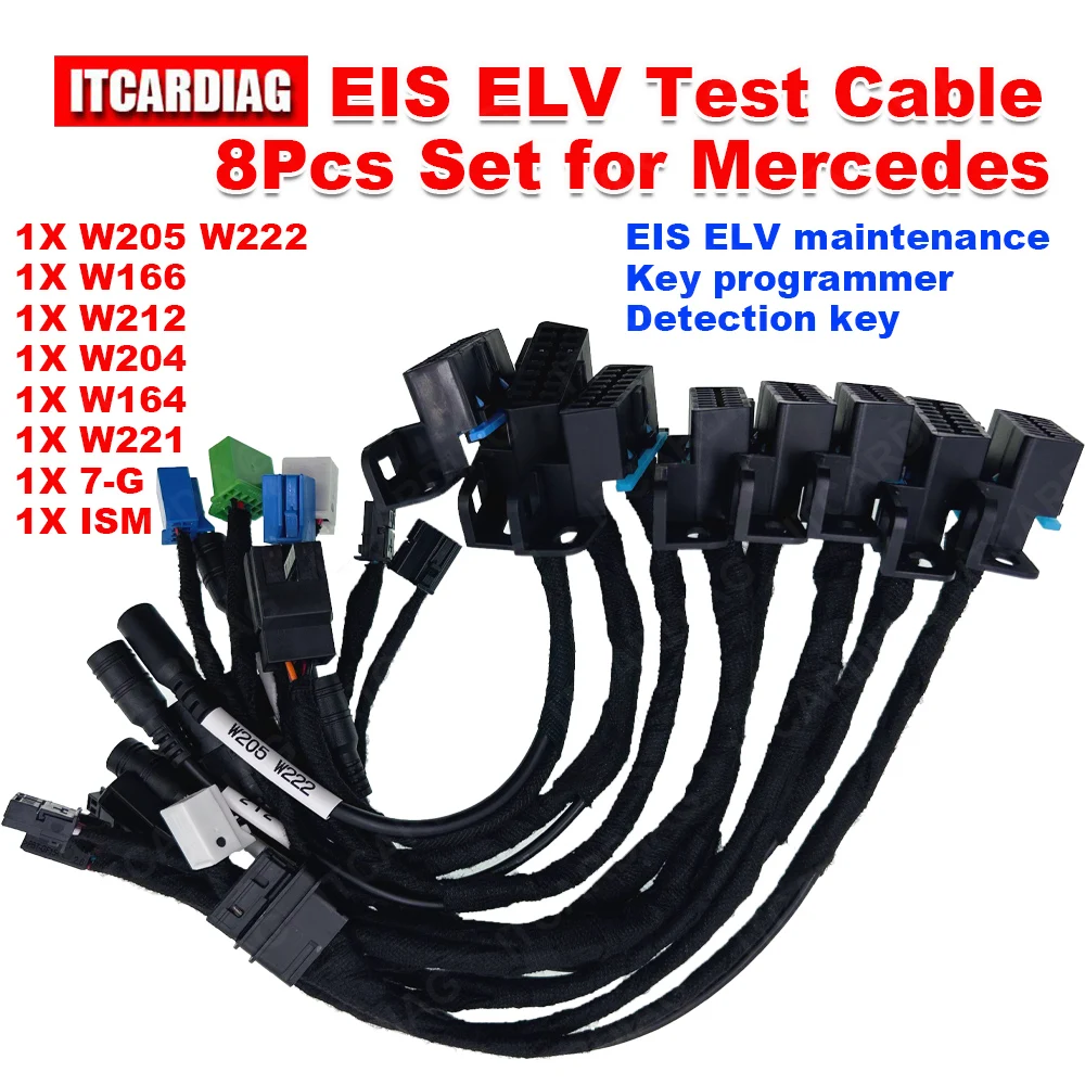 For-Mercedes-8PCS-EIS-ELV-Test-Cables-Set-Works-With-VVDI-MB-BGA-CGDI ...