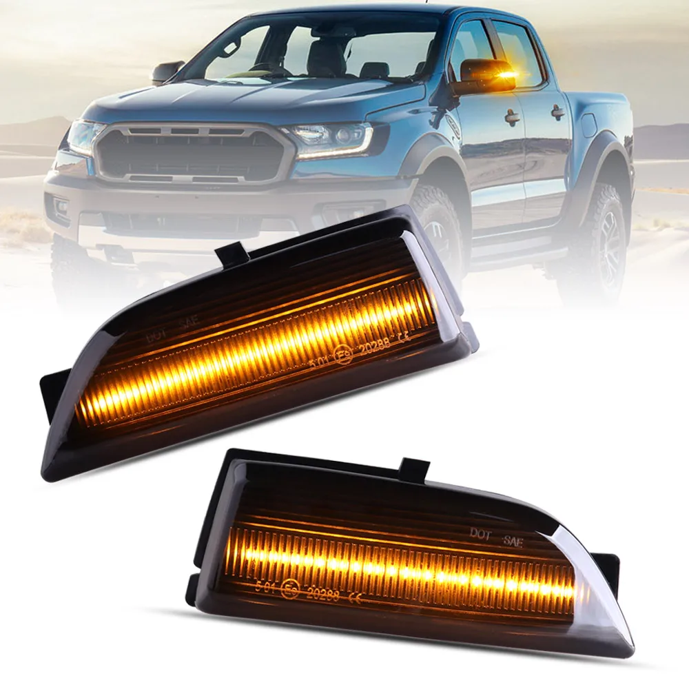 Car-Accessories-Amber-LED-Side-Mirror-Marker-Light-for-Ford-Ranger-T6 ...