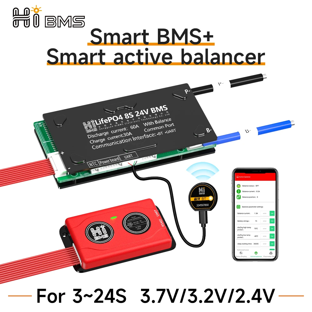 Hibms Smart Bms Active Balancer | Smart Bms 4s Lifepo4 Bluetooth ...