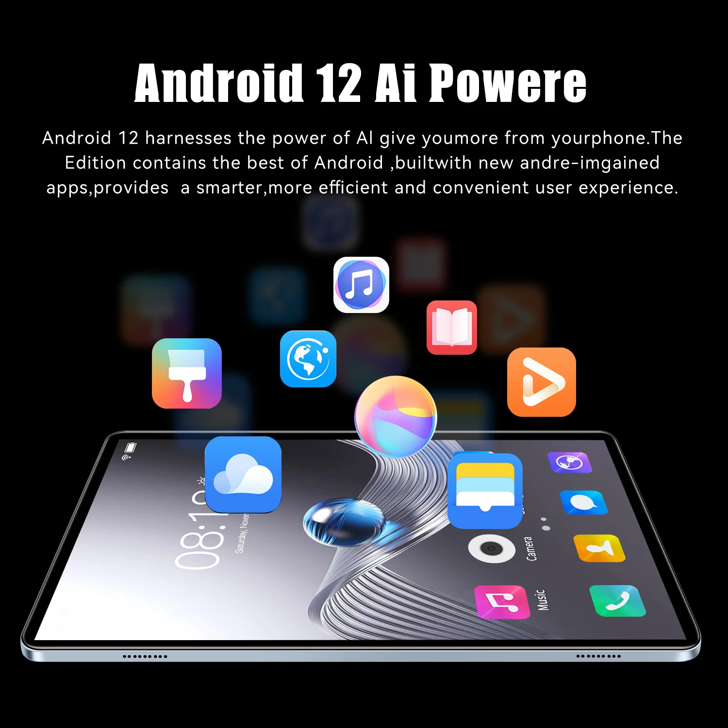 2024 New Arrival 10.5 Inch 10 Core Tablets Android 12 Google Play Dual ...