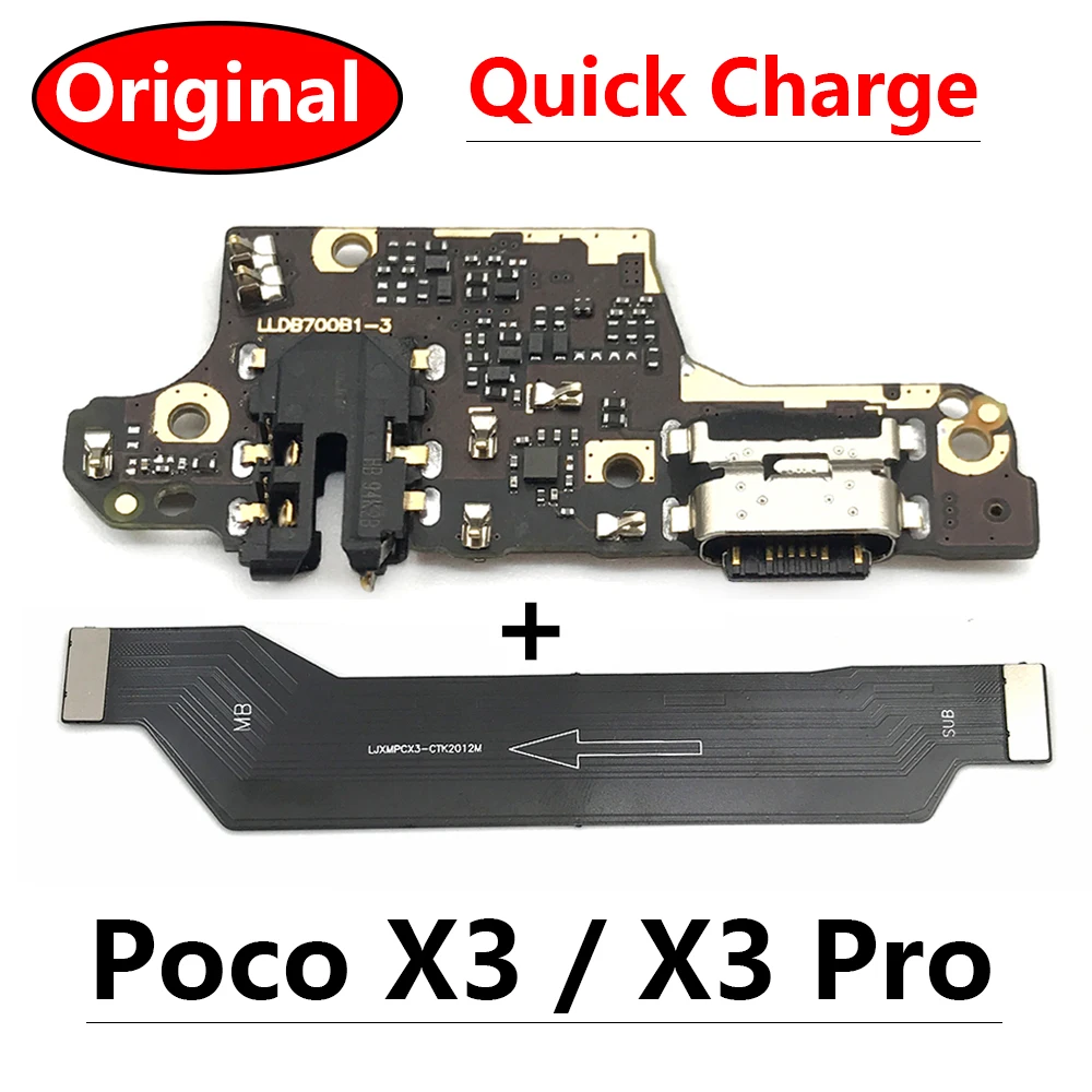 Original New For Xiaomi POCO X3 NFC Pro USB Charger Charging Port Dock Connector Microphone ...