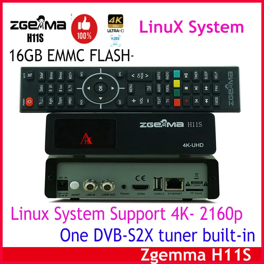 2PCS Zgemma H11S 4K UHD 위성 TV 수신기 DVB S2X 리눅스 시스템 H.264 및 H.265 HD 디지털 위성 수신기 H11S Zgemma H9 ...