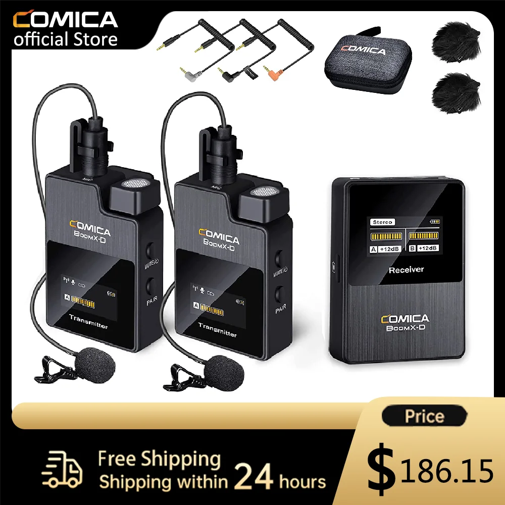 Comica Boomx-d D1 D2 2.4g Wireless Microphone Dual-channel Lapel ...