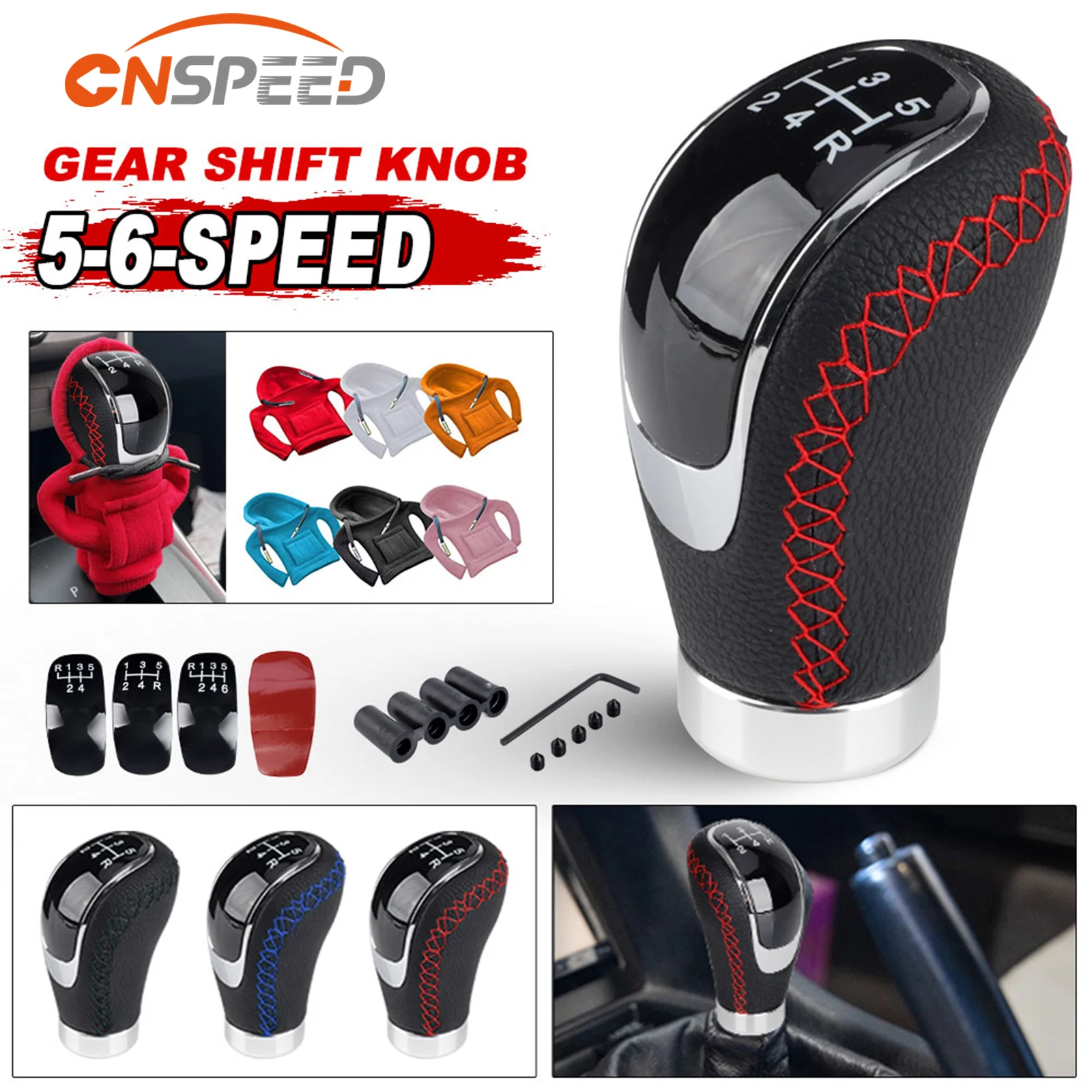 5/6 Speed Universal Replacement Manual Car Hoodie Gear Stick Shift Knob ...