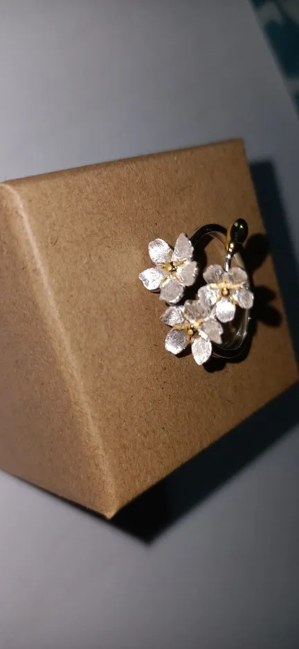 925 Sterling Silver Flower Finger Ring Charm Jewelry LFJD0152 | Touchy ...