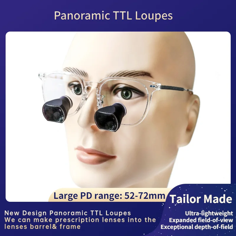 Tailor Made TTL Panoramic TTL2.5X/3.0X/3.5X Loupes Transparent Frame ...
