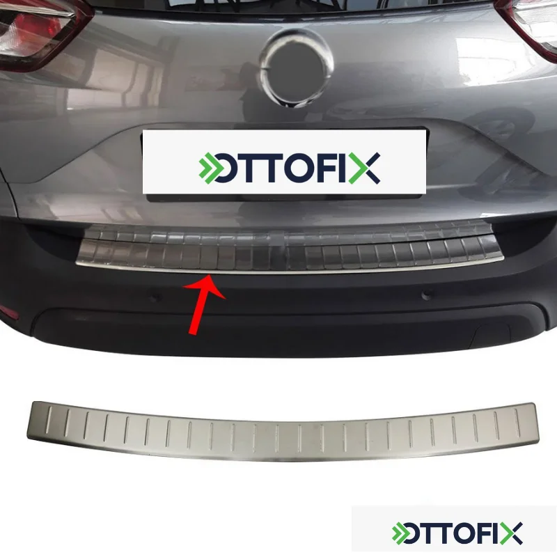 Rear Bumper Sill Protector S. Steel HB BRUSHED Opel CORSA F 2019 ...