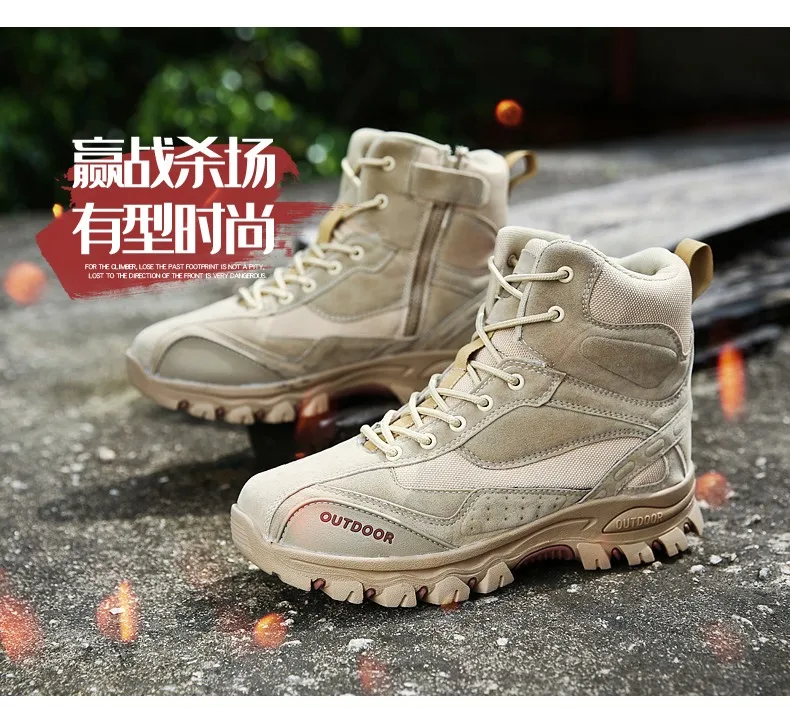 Genuine Leather Tactical Military Combat Boots for Men - Gavmart.com