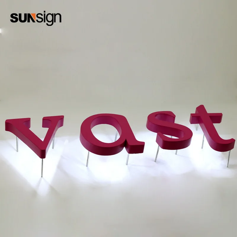 Letrero LED de canal con letras 3D retroiluminadas|3d letter signs ...