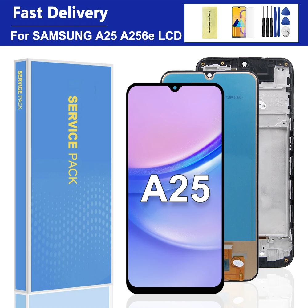6.5" Tested For Samsung A25 A256B/DS LCD Display Touch Screen Digitizer ...