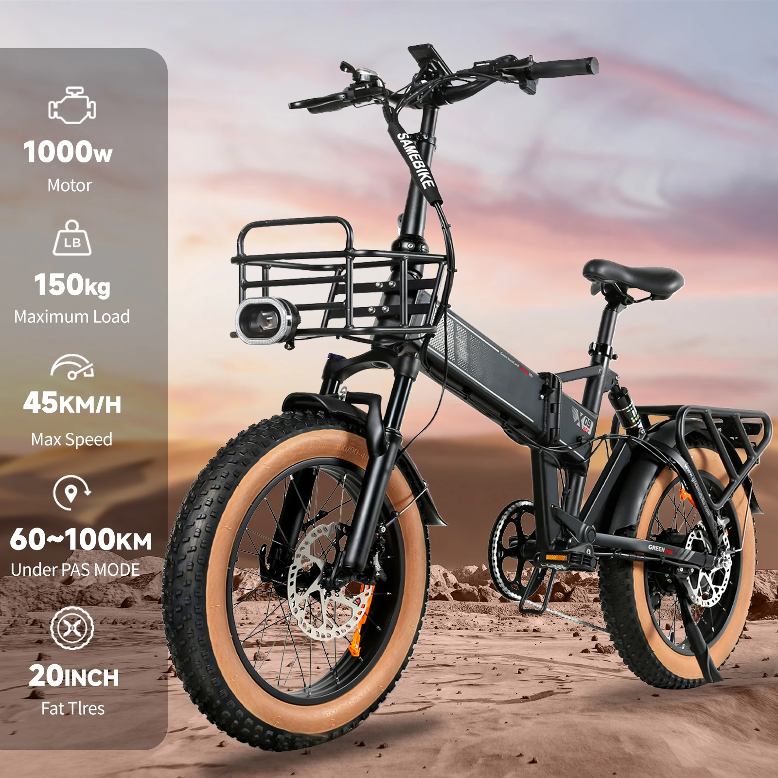 Electric-Bike-1000W-Folding-Electric-Bicycle-1000W-Brushless-Motor-20 ...