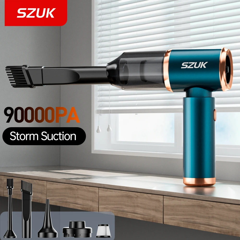 SZUK-Car-Vacuum-Cleaner-90000PA-Strong-Suction-Wireless-Cleaning ...