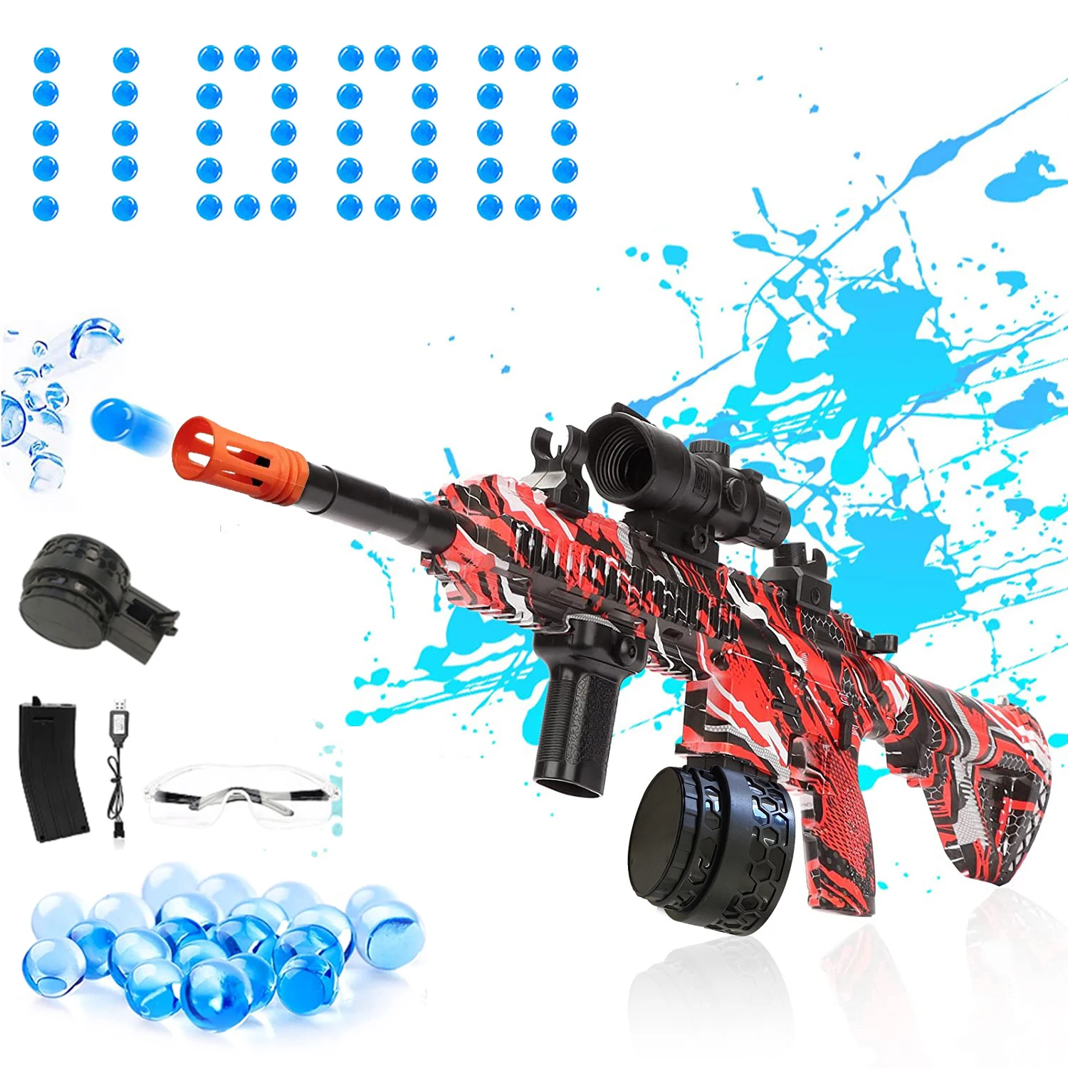 Graffiti-M416-Electric-Gel-Ball-Toy-Gun-Rifle-Water-Beads-Goggles ...
