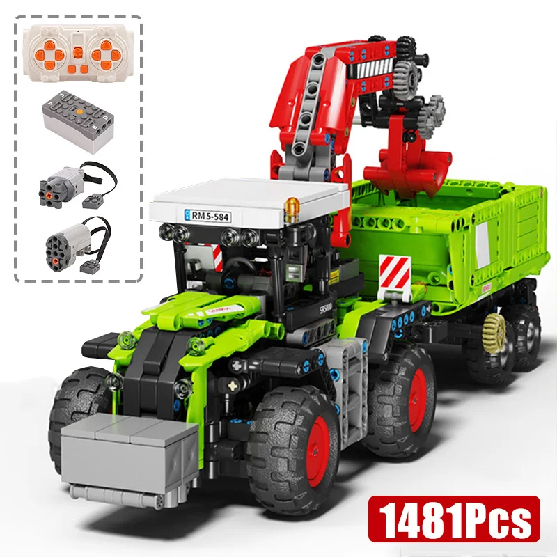 Tracteur de ferme mécanique télécommandé, modèle de véhicule d'ingénierie, blocs de Construction ...