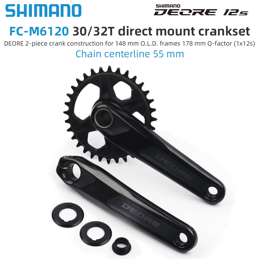 SHIMANO-DEORE-Chainring-Frontal-Crankset-12-Velocidade-175mm-32T-12S ...