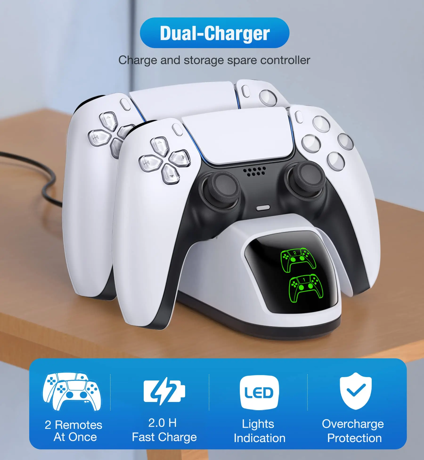 Pour ps5 noir - Station de charge pour manette PS5, Contrôleur ...