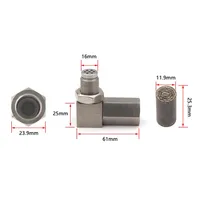 Mini Catalytic Converter 90 Degree Exhaust Pipe O2 Sensor Spacer ...