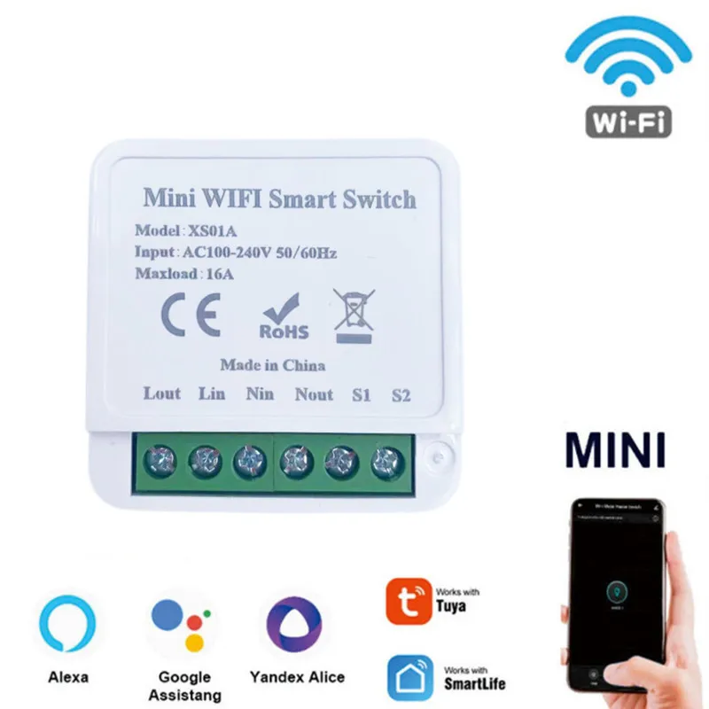 Mini Smart Wifi Switch 16a Smart Home Automation Module Works With ...