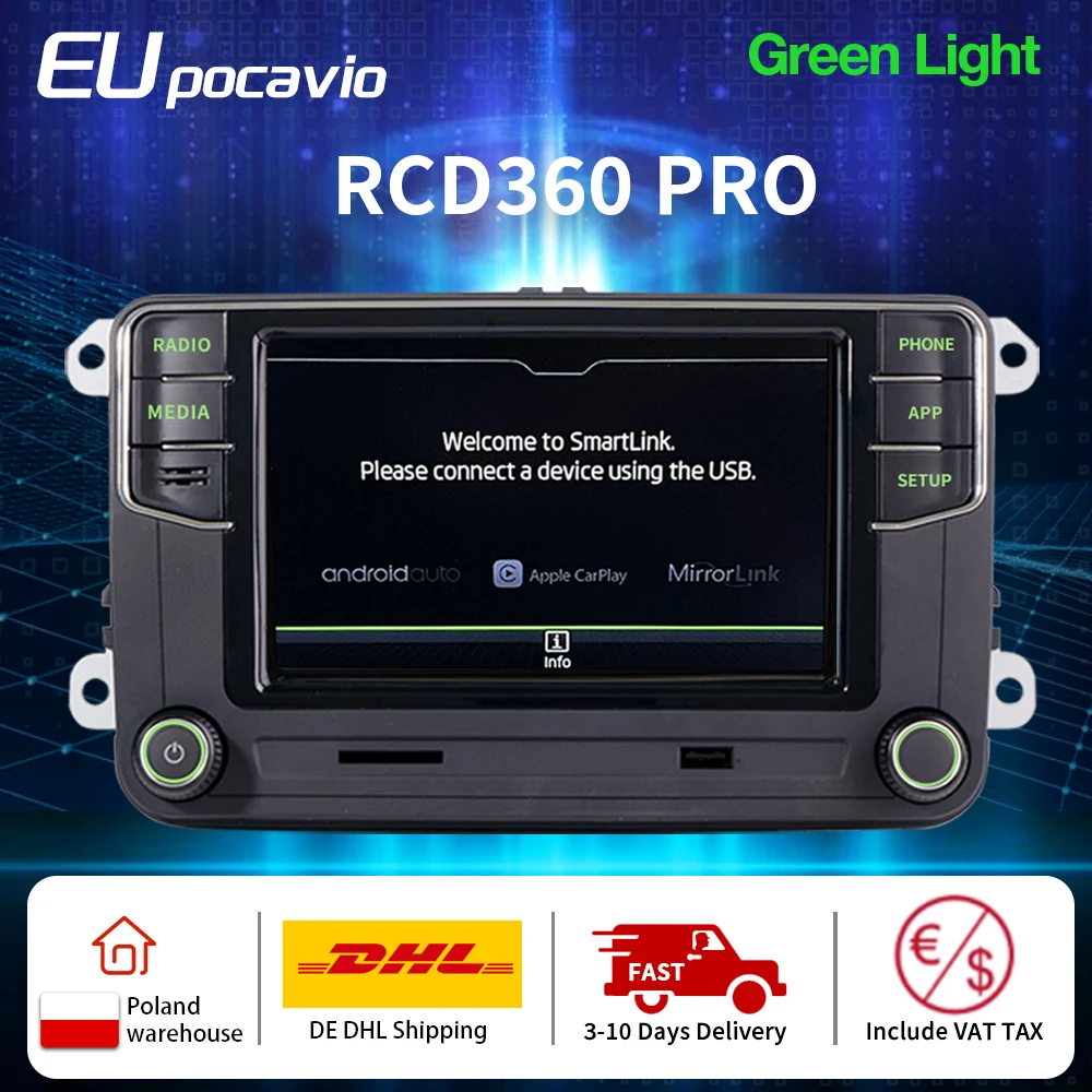 Green Light RCD360 Pro Carplay Car Radio Android Auto NONAME MIB 6.5 ...