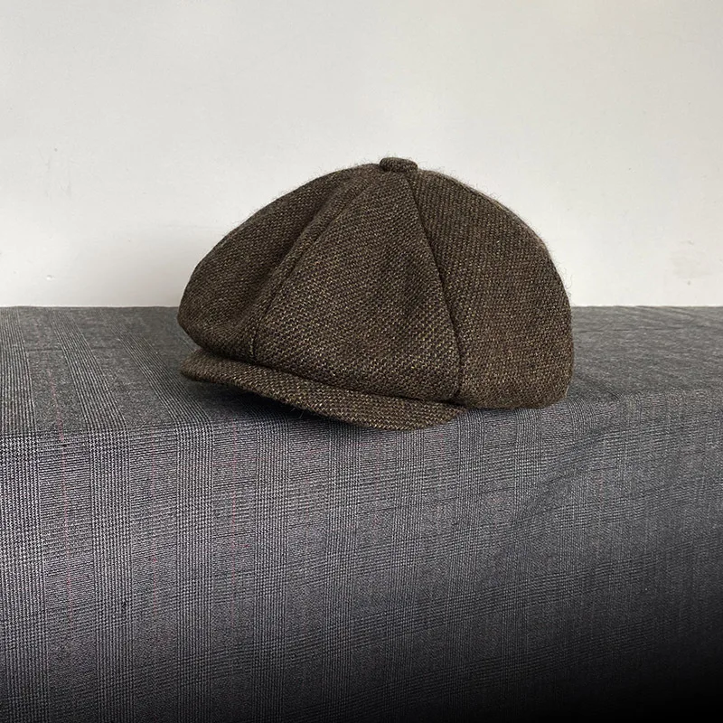 New-Men-s-Newsboy-Cap-Hat-Retro-Brown-Women-Men-Berets-Hat-Woolen ...