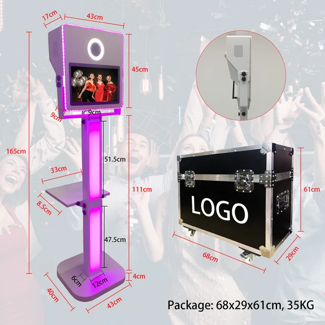 Portable Magic Mirror Photo Booth for Camera with 15.6 inch Touch ...