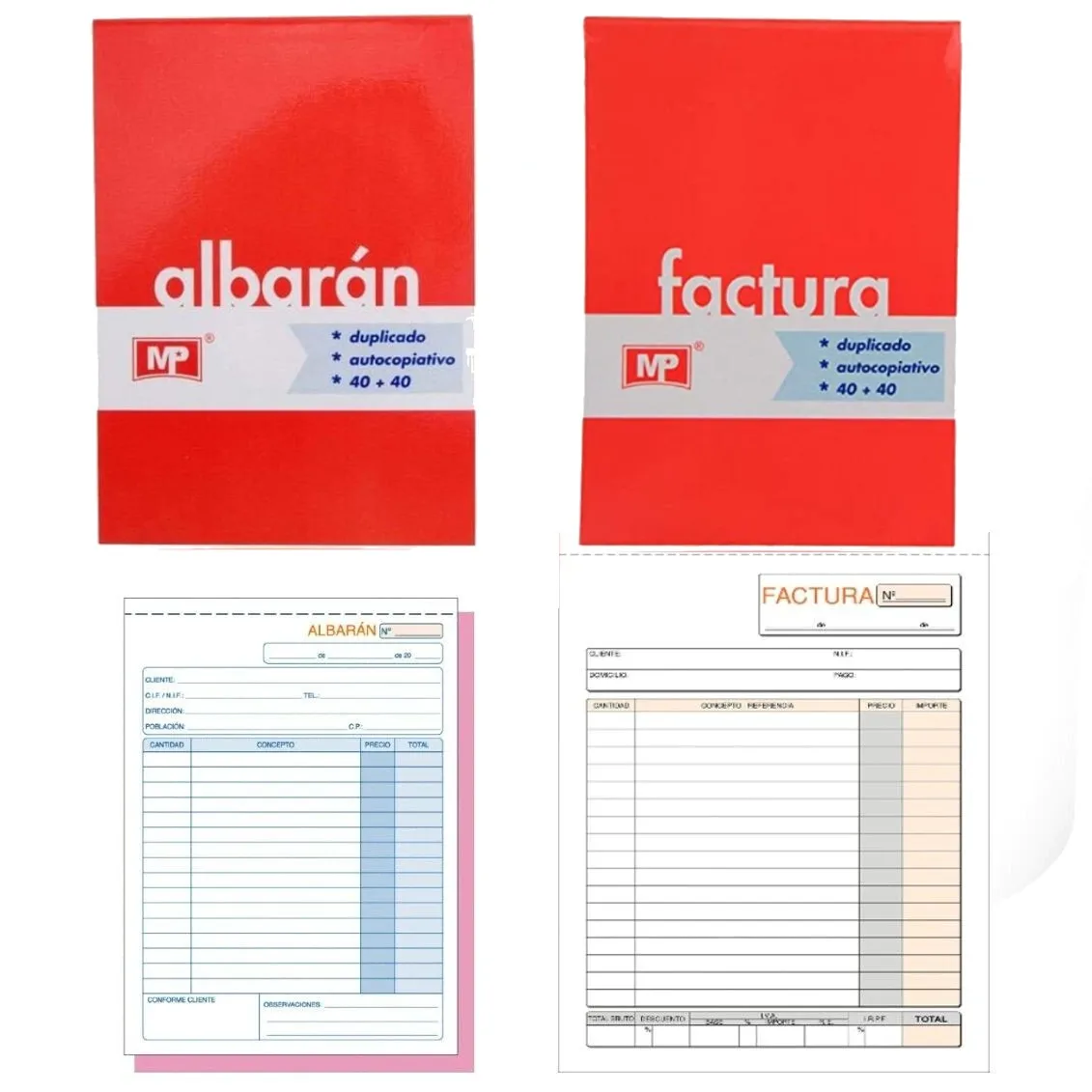 Talonario De Factura Y Albaran Numerado Copias Restaurante Pack 10-30 ...