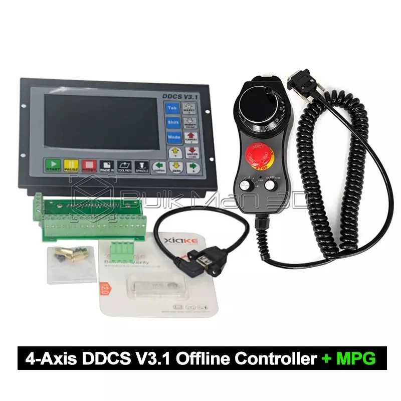 DDCS V3.1 Standalone/Offline CNC Motion Controller 3/4 Axis USB Interface with MPG for Milling ...