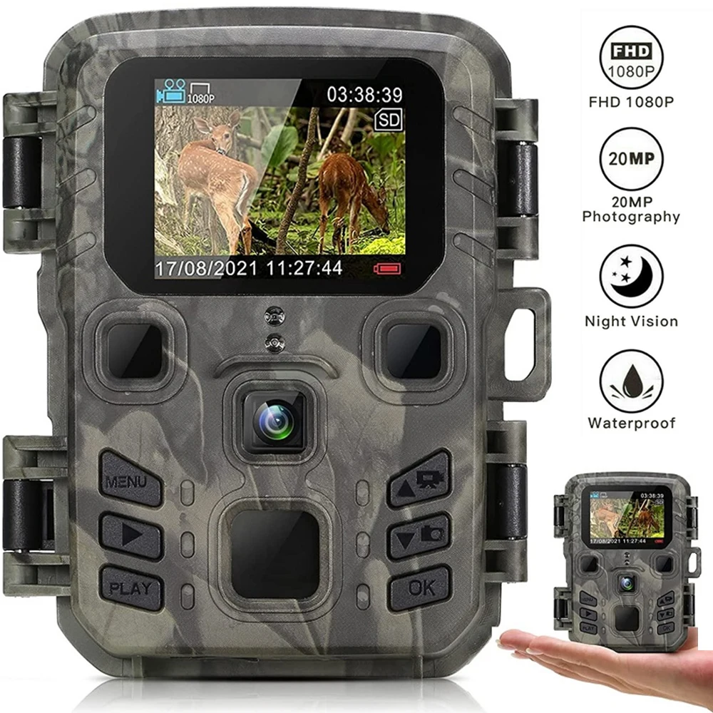 Outdoor-Mini-Trail-Camera-4K-HD-20MP-1080P-Infrared-Night-Vision-Motion ...