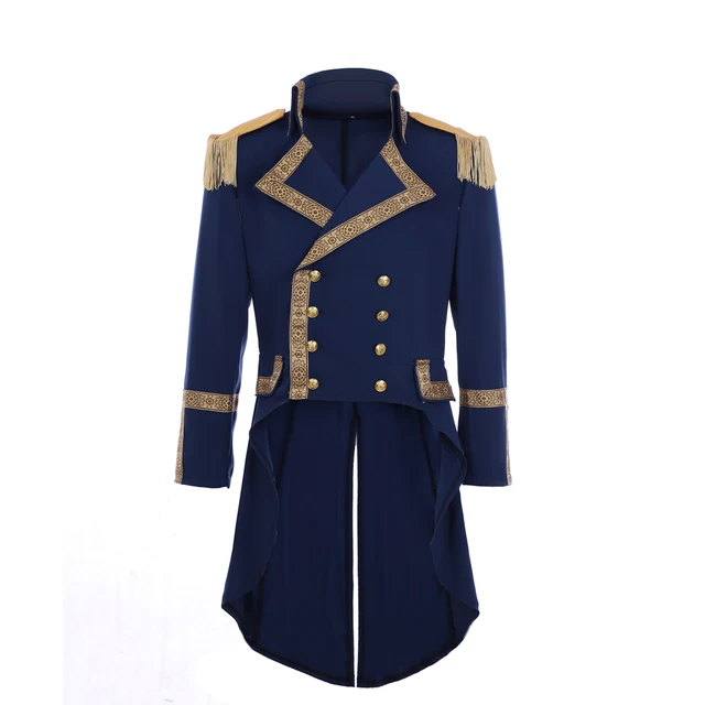 18th Century Alexander Hamilton Officer Costume, Musical Stage Men's ...