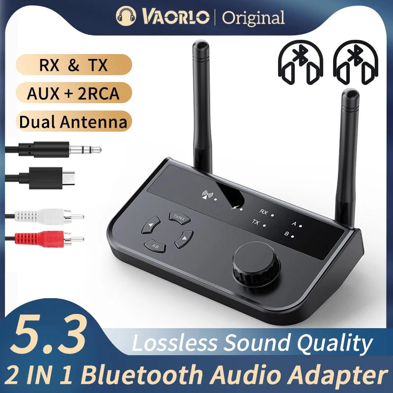 3.5mm Bluetooth Transmitter Multi Point Wireless - Bluetooth 5.3 Audio ...