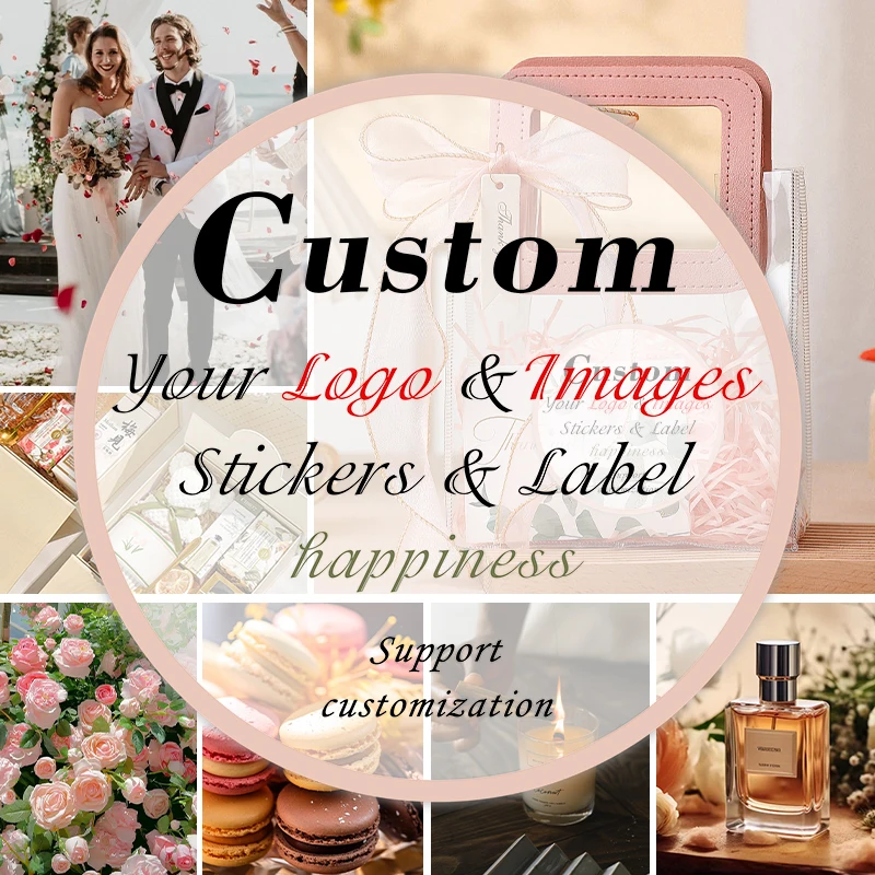 100PCS Customized Rectangular Logo Stickers Waterproof Labels ...