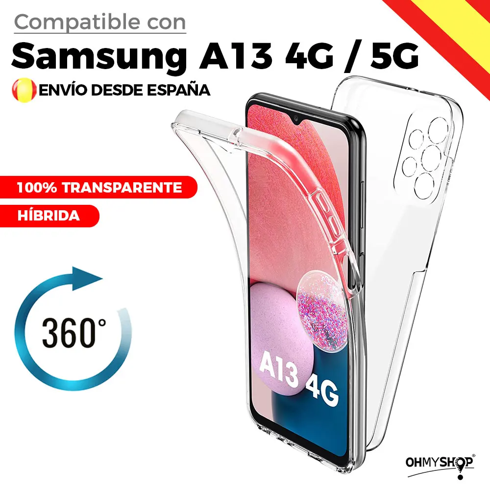 Case-For-Samsung-Galaxy-A13-4G-5G-Dual-Cover-360-Transparent-Flexible ...