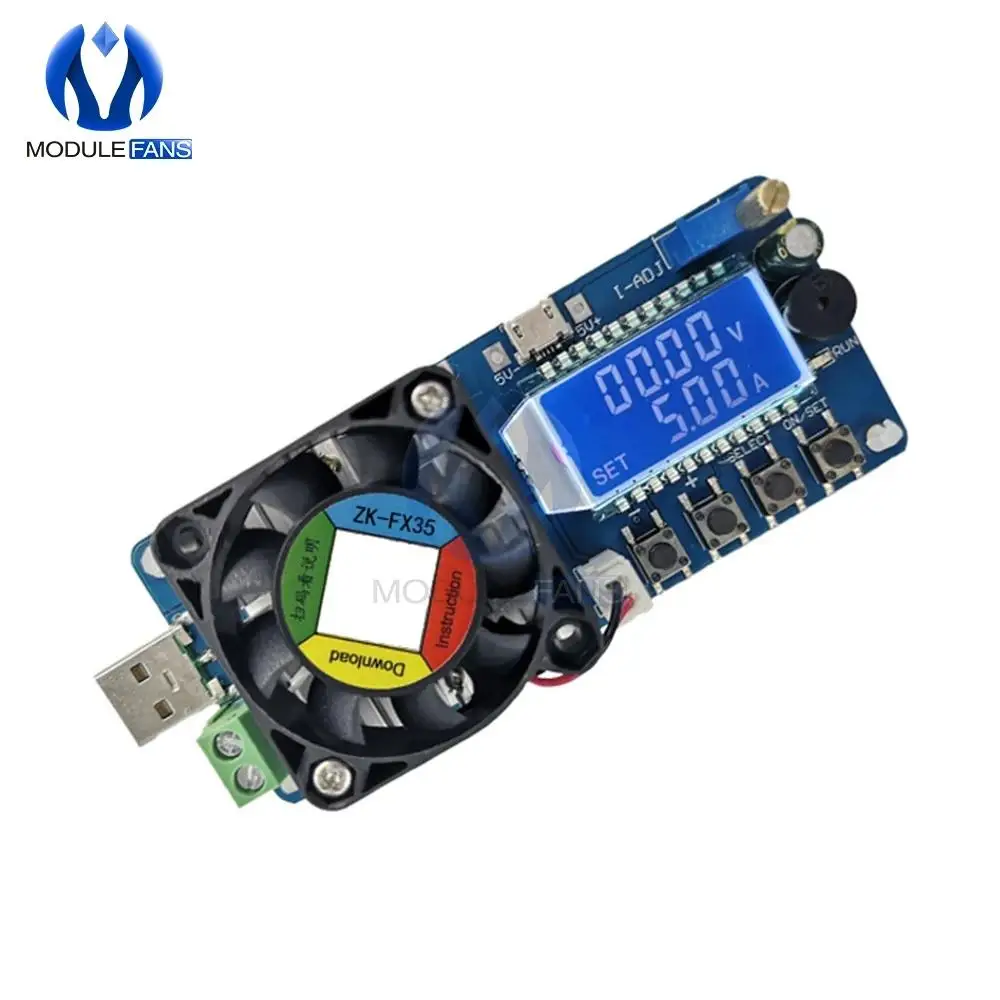 25W-35W-4A-5A-Electronic-Load-Current-Voltage-Power-Tester-USB ...