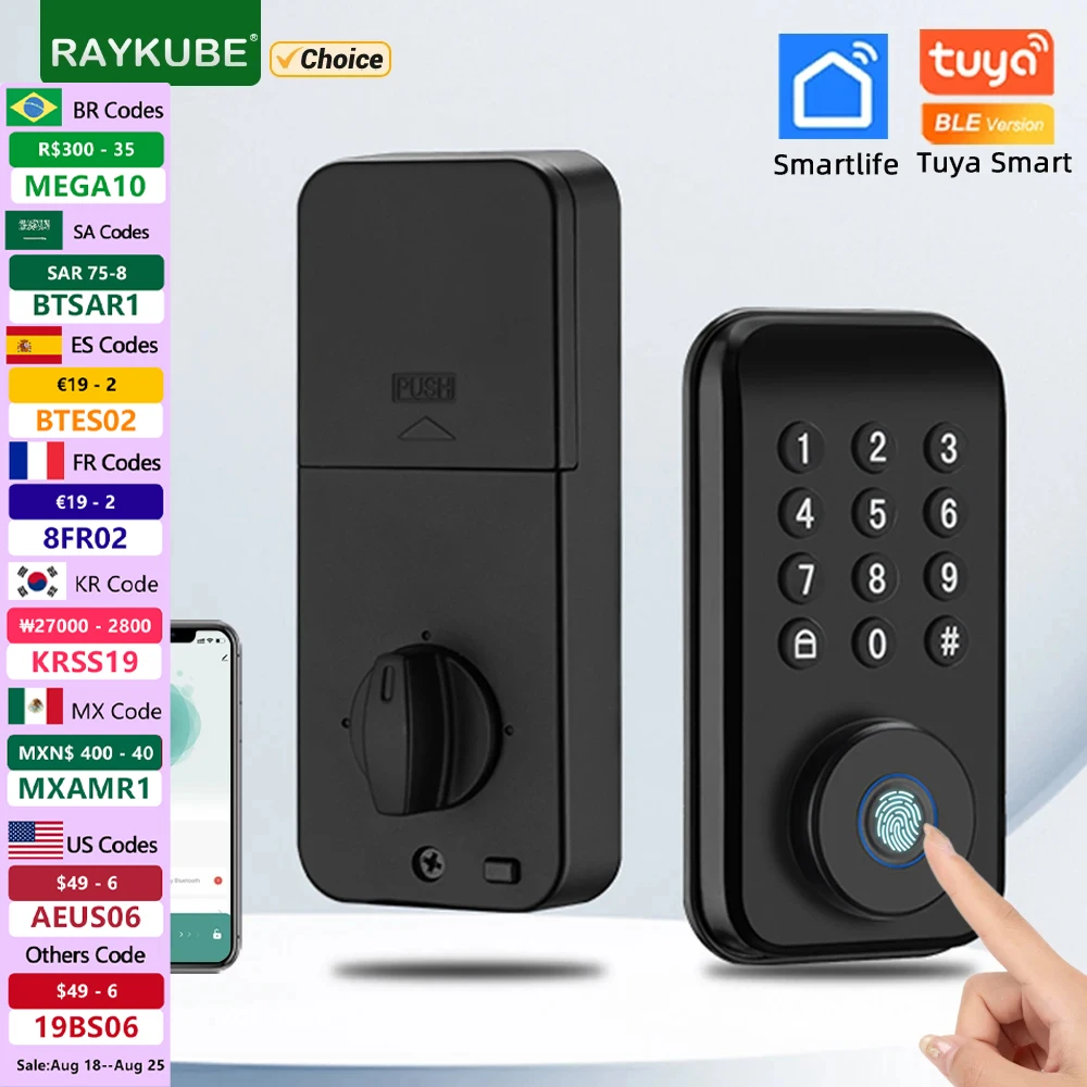 RAYKUBE-DS02-Tuya-Smart-Fingerprint-Deadbolt-Lock-with-Latch-Door ...