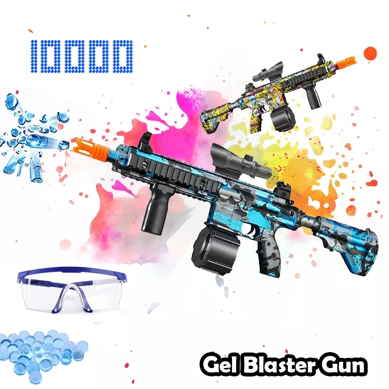 New-M416-Manual-Electric-Splatter-Gun-2-in-1-Gel-Ball-Blaster-With ...