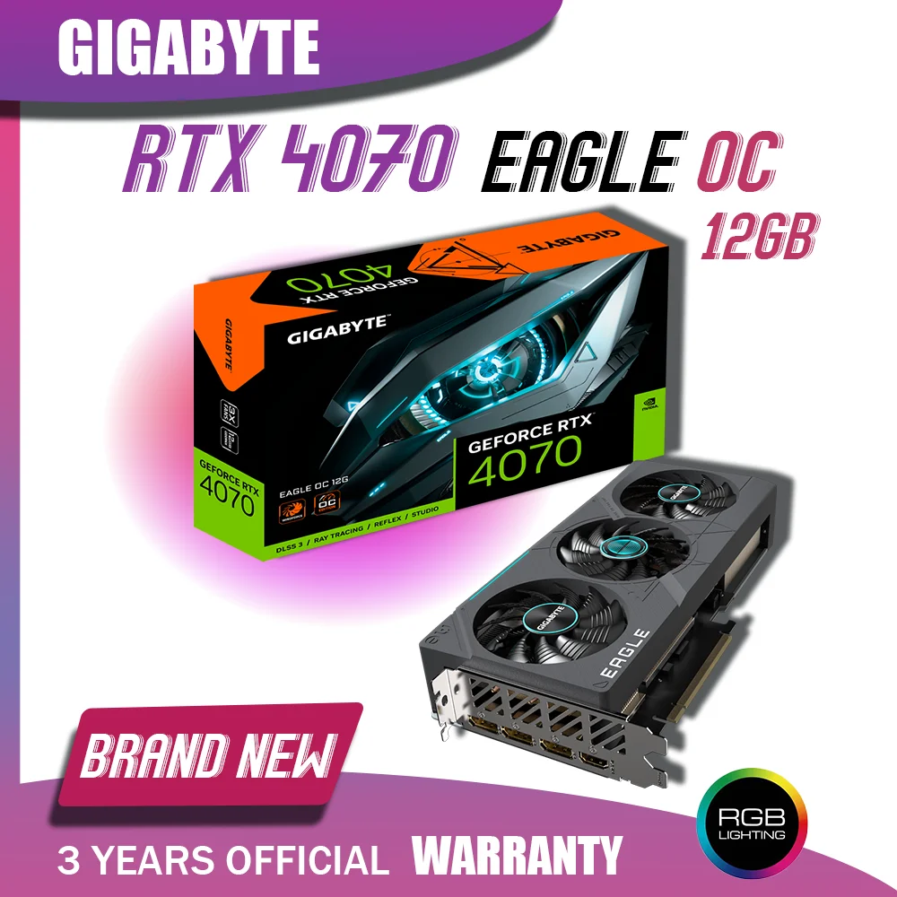 GIGABYTE RTX 4070 EAGLE OC 12G Video Cards GIGABYTE NVIDIA RTX 4070 ...