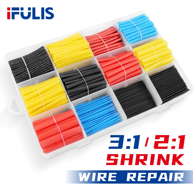 800/780/580pcs Heat Shrink Tube Insulation Shrinkable Tubing Car Cable ...