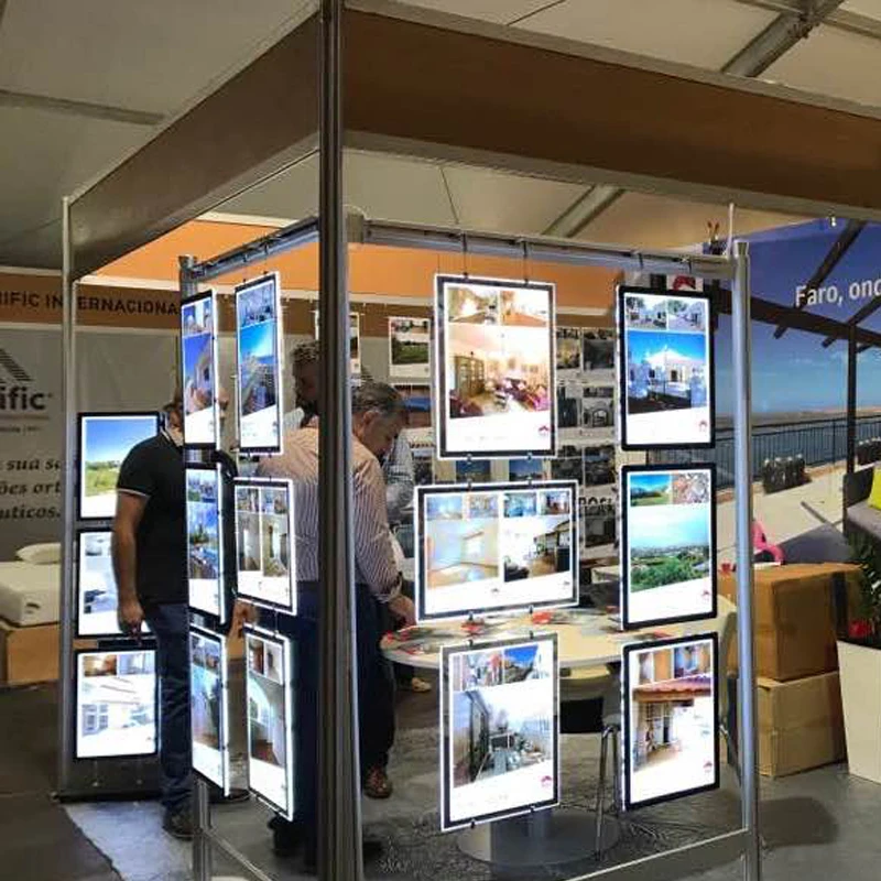 24Units-Column-A3-Single-Sided-Wire-Cable-Suspension-LED-Window-Display ...