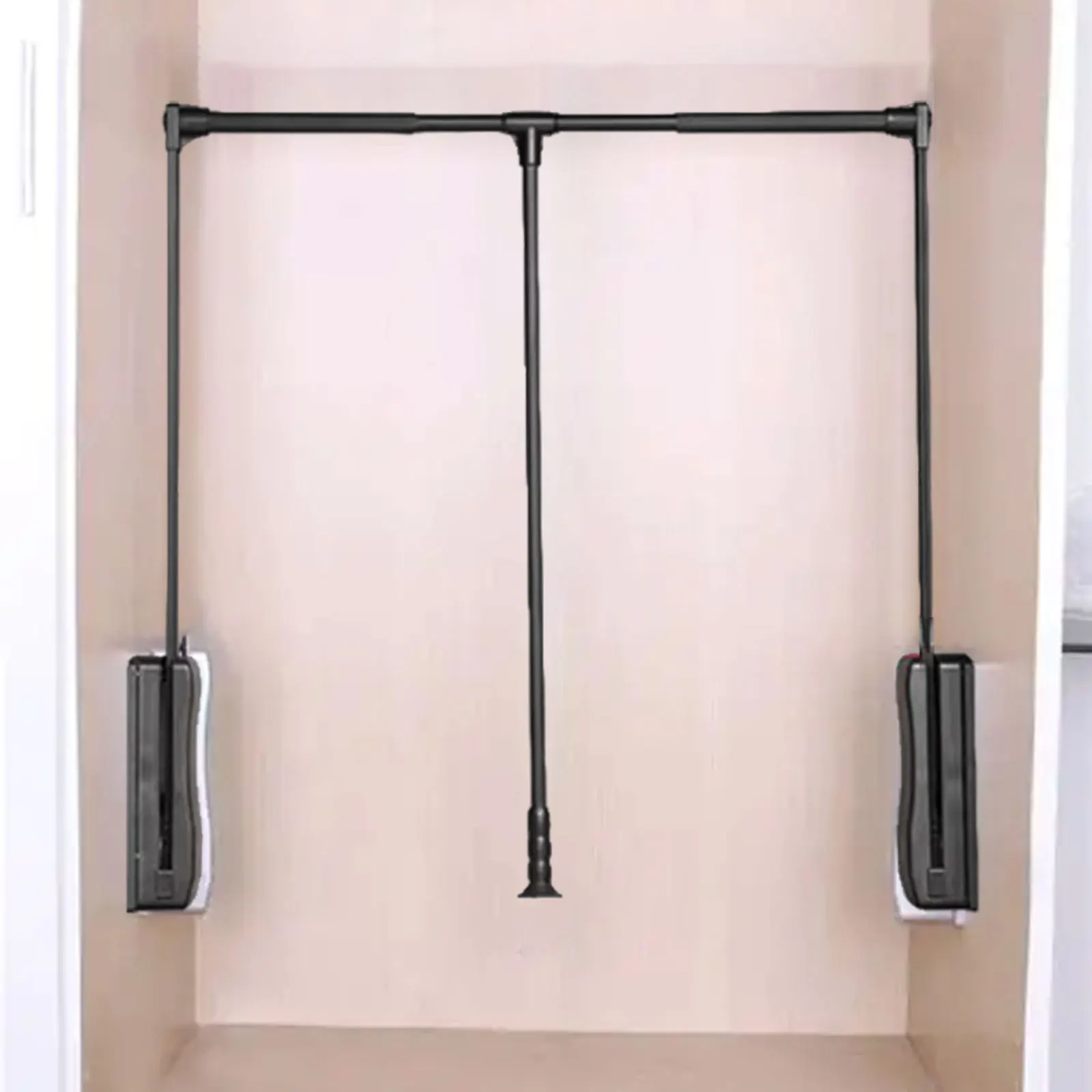 Adjustable Wardrobe Lift Pull-Down Clothes Rod Cloakroom Wardrobe ...
