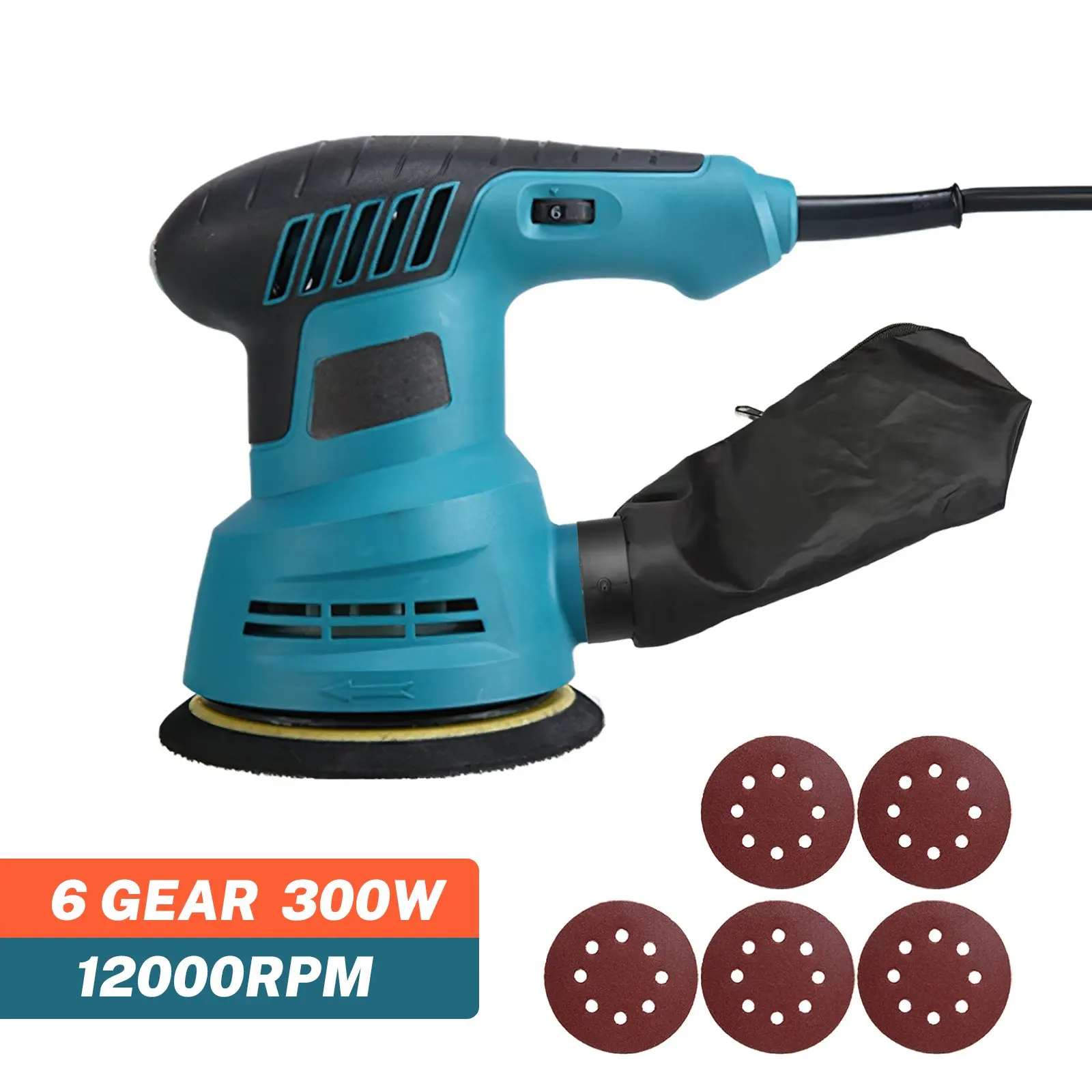 300W-Electric-Eccentric-Sander-Woodworking-Electric-Sandpaper-Machine ...