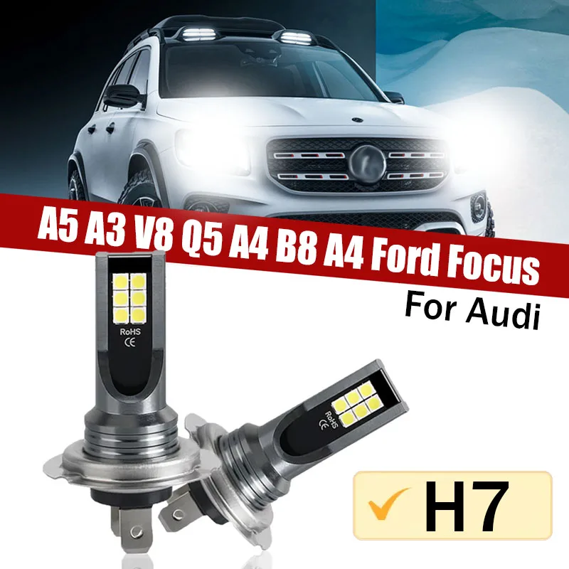 4PC H7 LED Car Headlight Bulbs Super Bright For Audi A5 A3 V8 05 A4 B8 ...