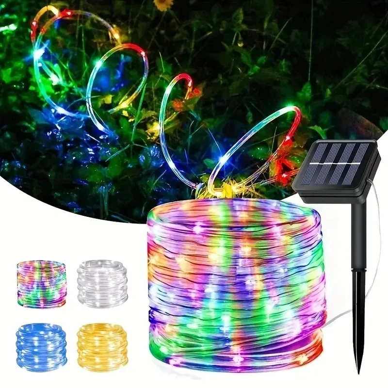 1PC 7M/12M/22M Solar Led Tube String Light Outdoor Waterproof IP65 For ...