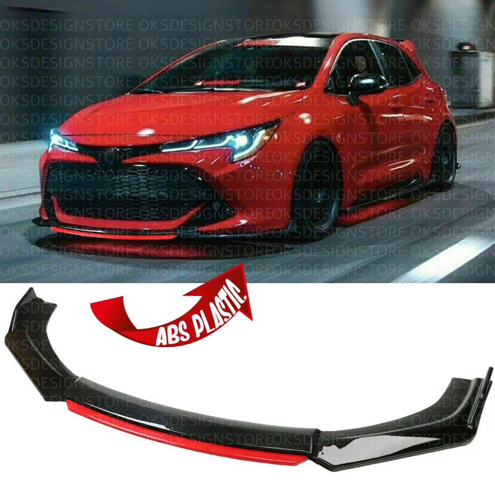 For Toyota Corolla Hatchback Front Bumper Lip Splitter Spoiler Gloss ...