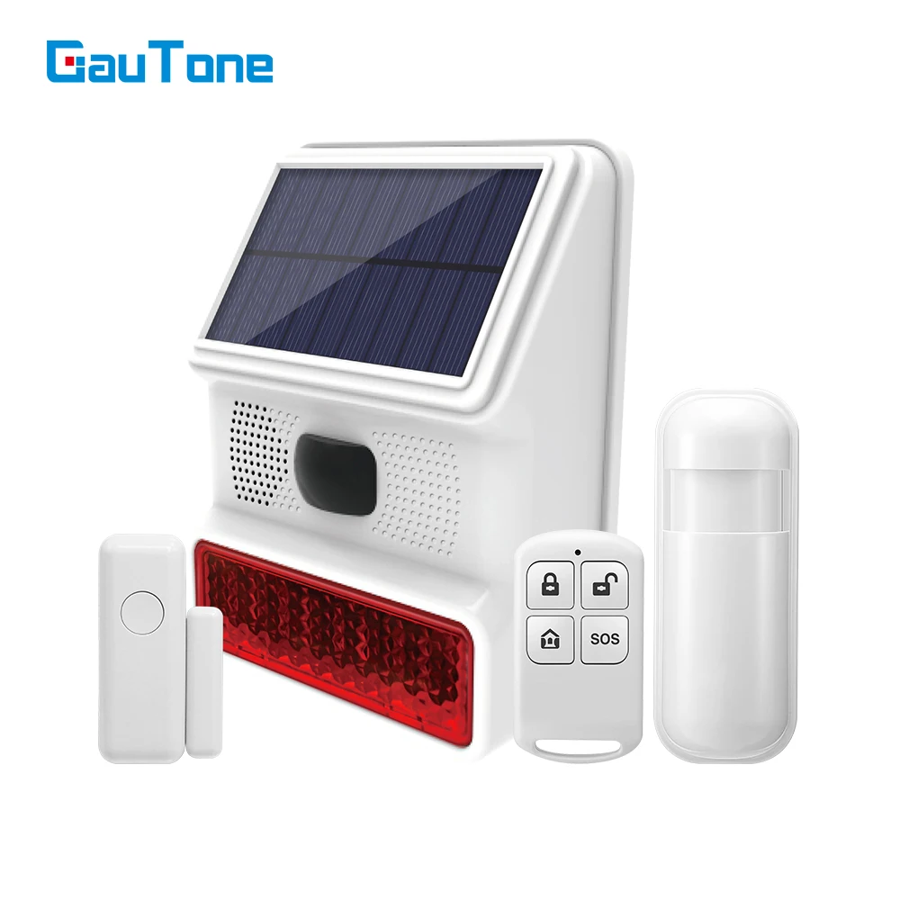 Powered-Strobe-Sound-Flash-Waterproof-Wireless-Outdoor-Solar-Siren ...