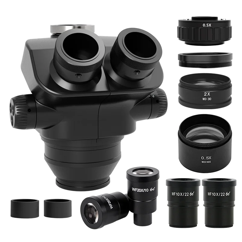 Kailiwei Trinocular Head 7-50 3.5-200x Simul Focal Continuous Zoom ...