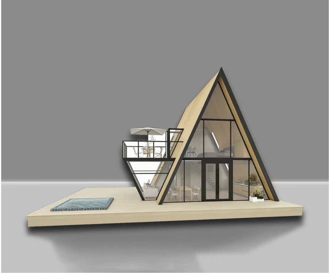 Casa-triangular-plegable-de-lujo-prefabricada-port-til-env-o-m-vil ...
