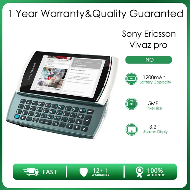 Sony Ericsson Vivaz pro U8 U8i Unlocked 100MB 75B RAM 5MP Camera ...