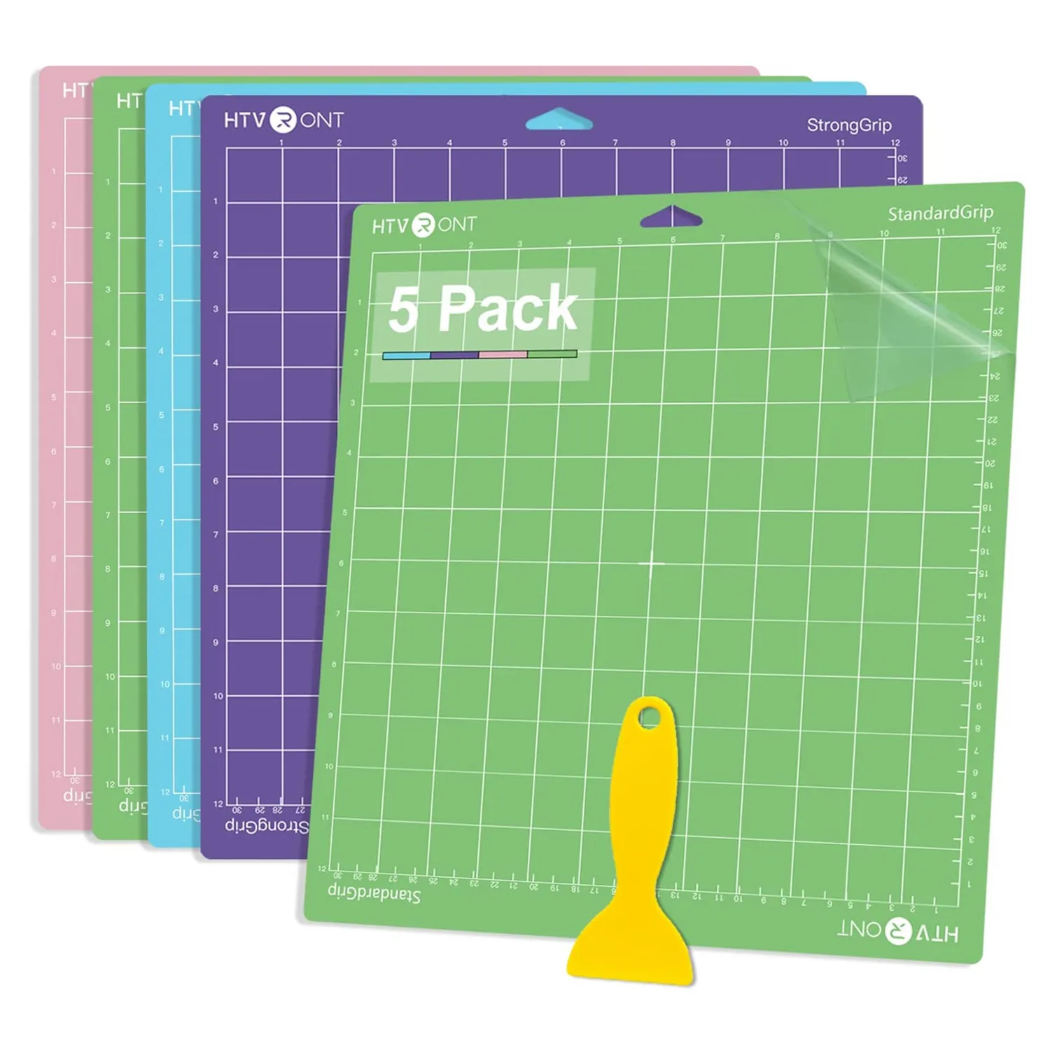HTVRONT-5-Pack-12x12in-30x30cm-PVC-Adhesive-Cutting-Mat-Base-Plate-Pad ...