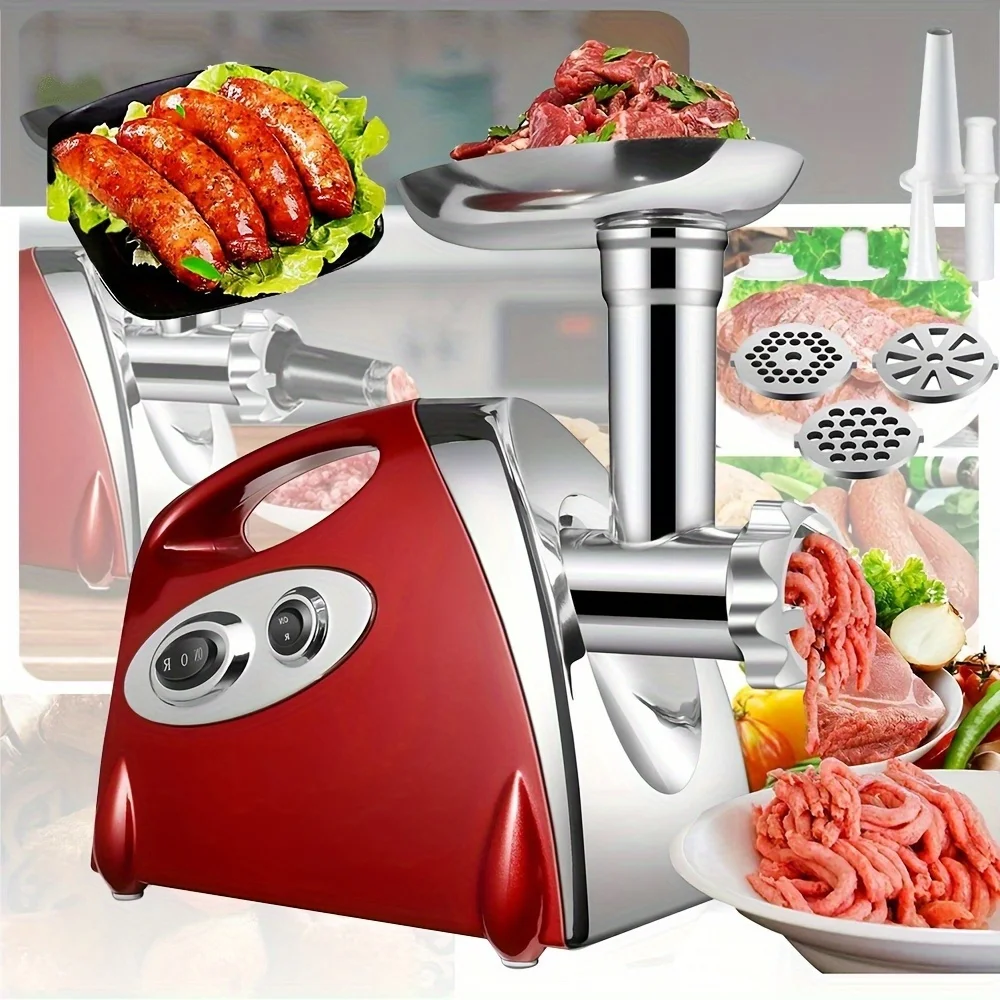 Electric meat and sausage grinder, used for chopping meat and sausages ...